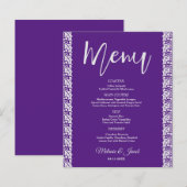 Budget Elegant Minimalist Purple Menu | Zazzle