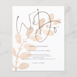 Budget Elegant Script We Do Wedding Invitation | Zazzle
