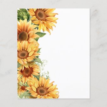 Budget elegant sunflower bridal shower invitation flyer | Zazzle