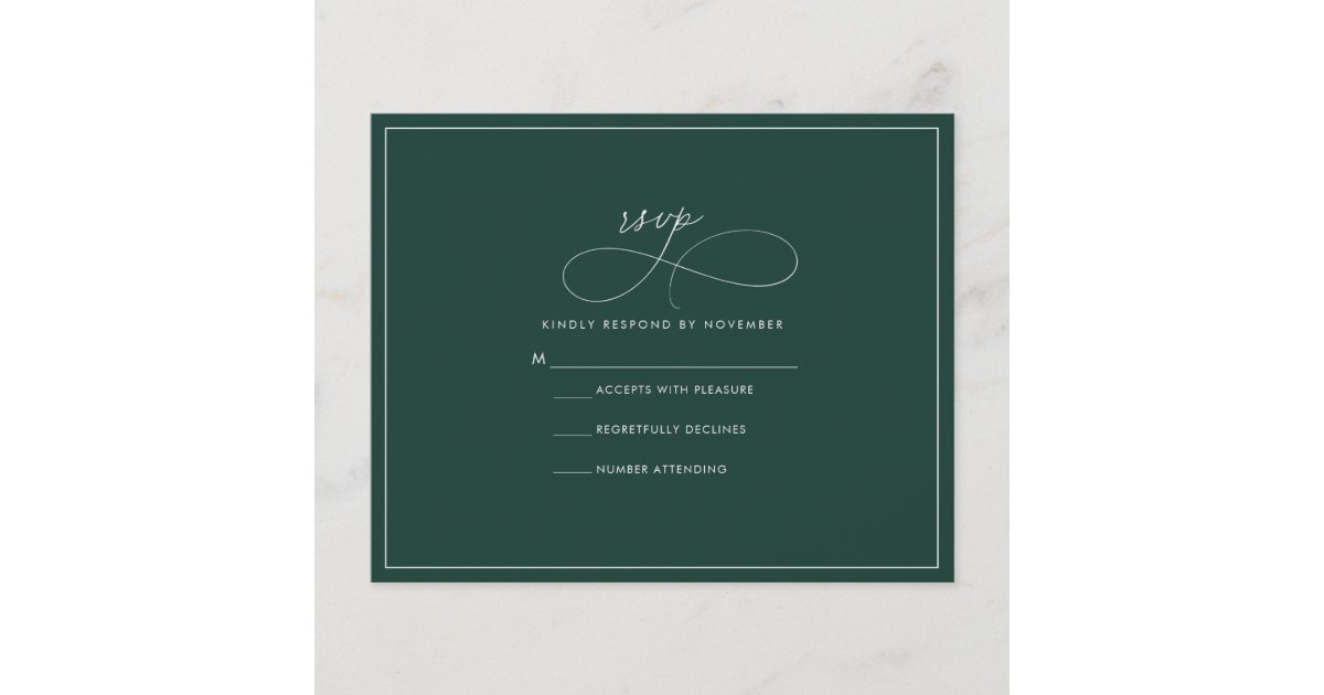 Budget Emerald RSVP Flyer | Zazzle