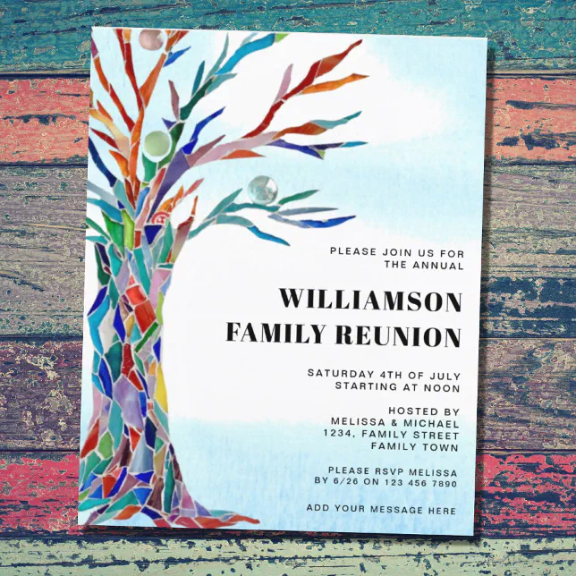 Budget Family Reunion Family Tree Invitation | Zazzle
