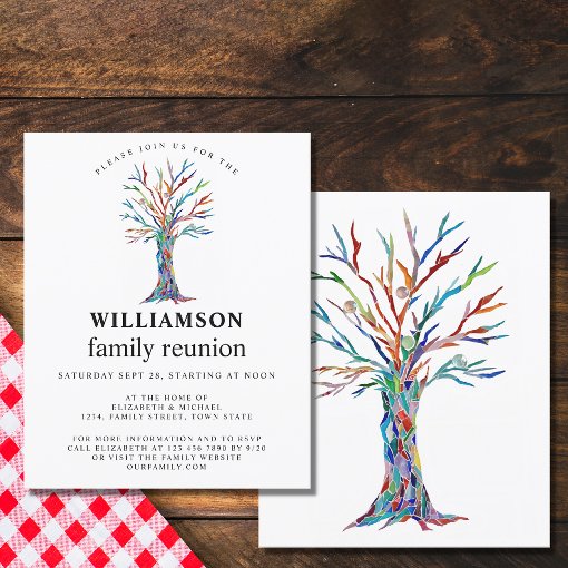 Budget Family Reunion Family Tree Invitation | Zazzle
