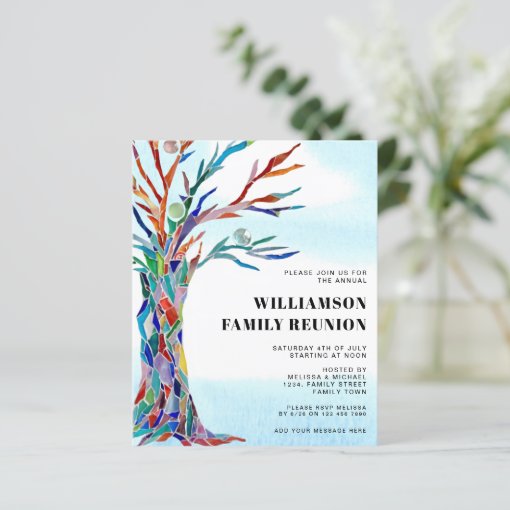 Budget Family Reunion Family Tree Invitation | Zazzle