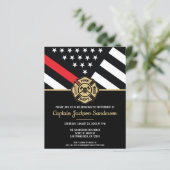 Budget Firefighter Retirement Fireman Invitation | Zazzle