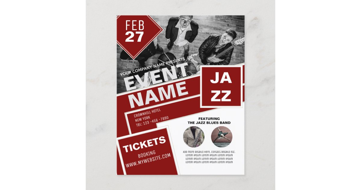 BUDGET Flyer FREE Design Help Entertainment Theme | Zazzle