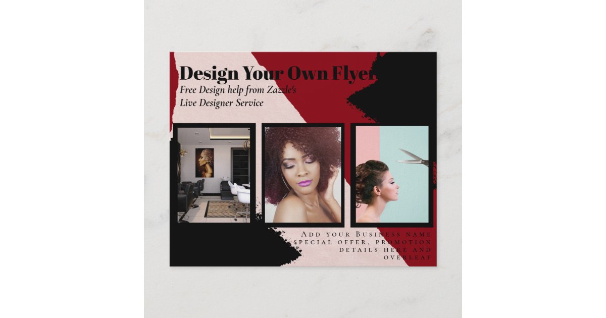 BUDGET Flyer FREE Design Photo Templates Abstract | Zazzle