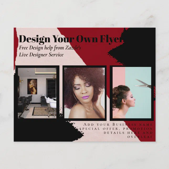 BUDGET Flyer FREE Design Photo Templates Abstract | Zazzle