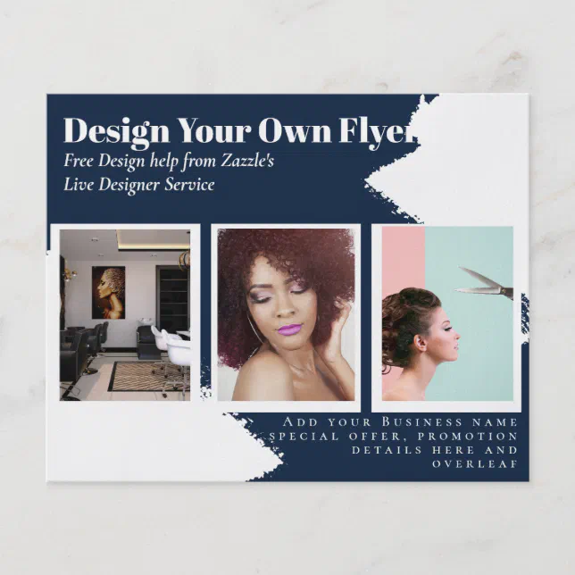 BUDGET Flyer FREE Design Template Abstract Blue | Zazzle