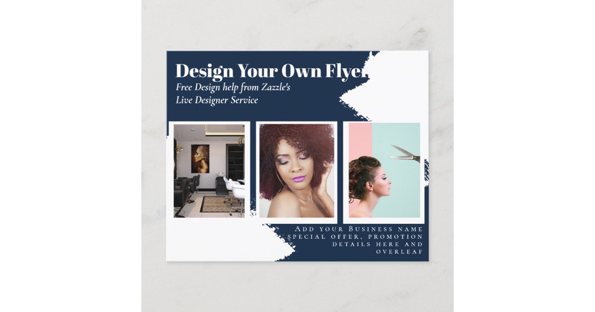 BUDGET Flyer FREE Design Template Abstract Blue | Zazzle