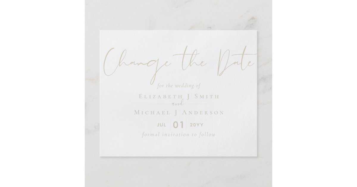 BUDGET Flyer Paper Change Date Wedding | Zazzle