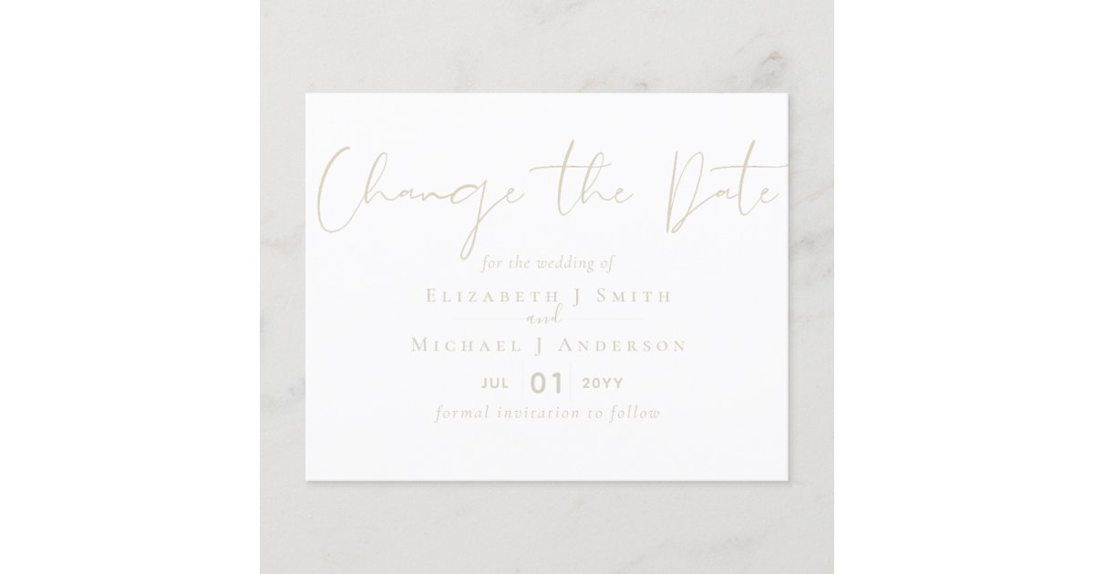 BUDGET Flyer Paper Change Date Wedding | Zazzle