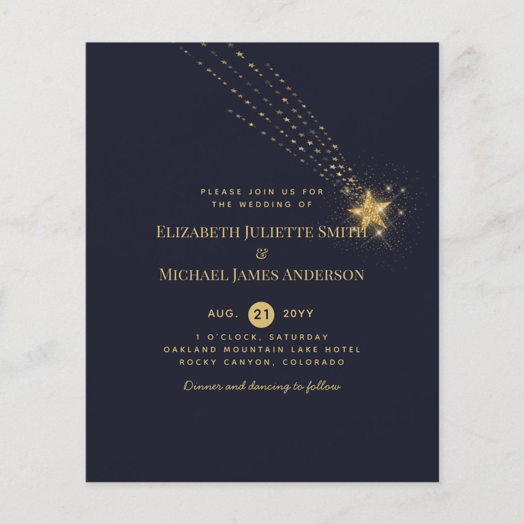 Budget Flyer Paper Starry Night Wedding | Zazzle