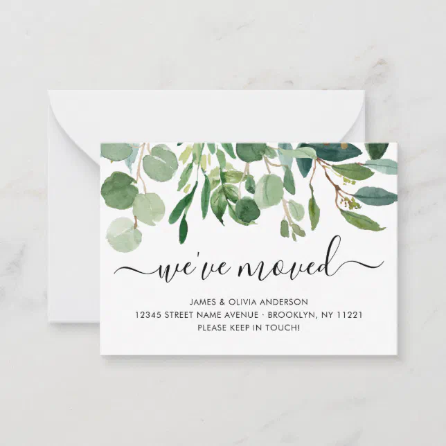 Budget Foliage We've Moved New Home Moving Card | Zazzle