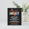 Budget Fright Night Halloween Party Black Invite | Zazzle