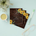 BUDGET Garden Sunflowers Rustic Wood Wedding Flyer | Zazzle