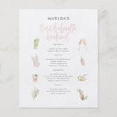 budget Girly pink champagne chic bachelorette Flyer | Zazzle