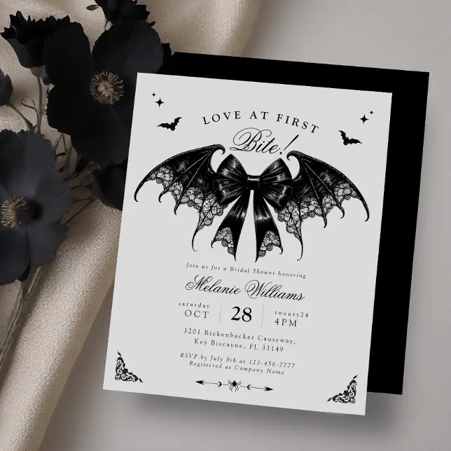 Budget Gothic Bridal Shower Invitation Flyer | Zazzle
