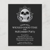 Budget Gothic Skull Halloween Invitation Flyer | Zazzle