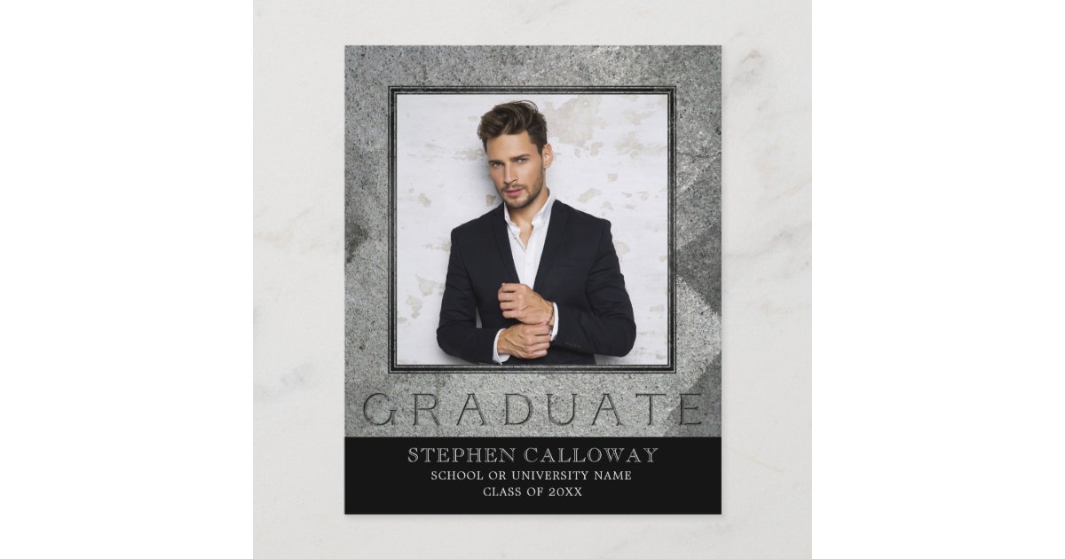 Budget Graduation 5 Photo Announcement | Zazzle