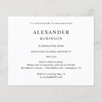 Budget Graduation Party Modern 6 Photo V2 | Zazzle