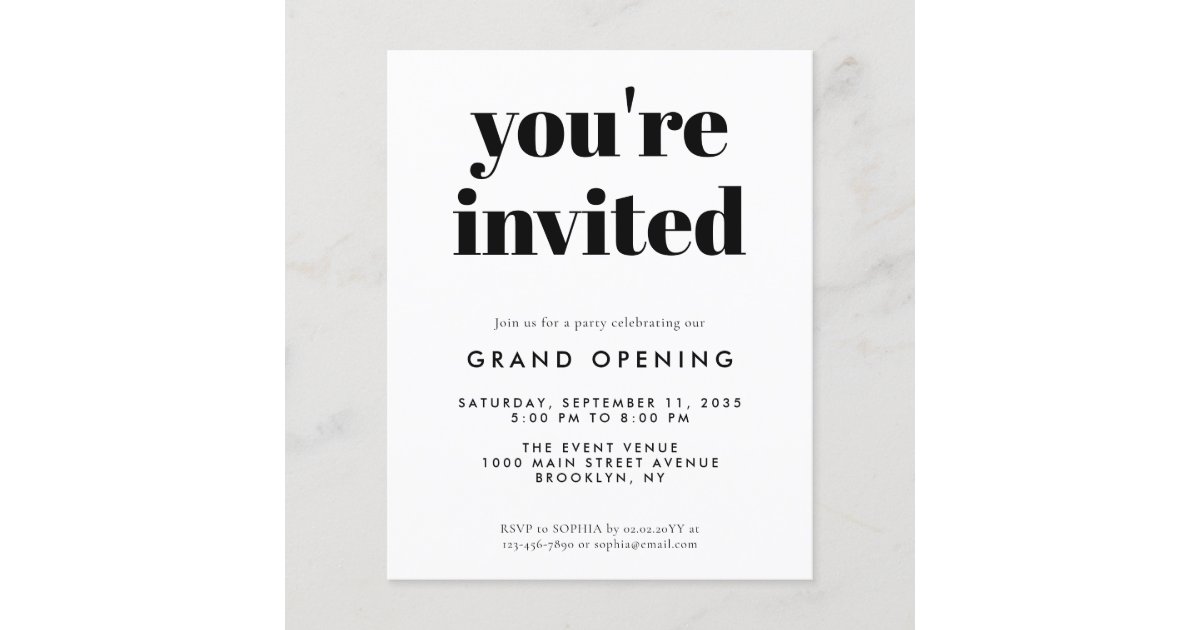 Budget Grand Opening Special Event Business Launch | Zazzle