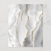 Budget Gray Agate Gold Script Wedding Menu | Zazzle