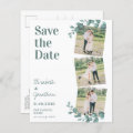 Budget Greenery Leaves QR Code Photo Save The Date | Zazzle