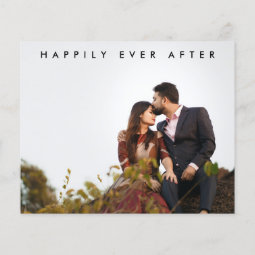 Budget Hand Lettering Photo Wedding Thank You | Zazzle