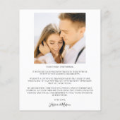 Budget Hand Lettering Photo Wedding Thank You Card Flyer | Zazzle
