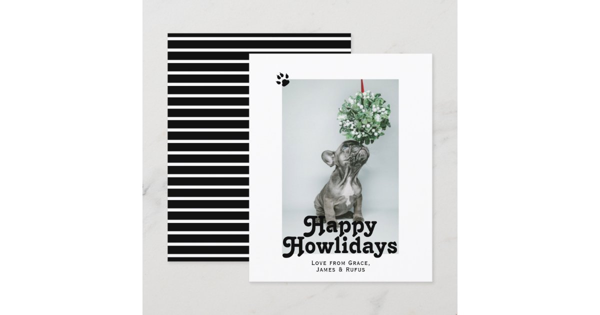 BUDGET Happy Howlidays Pet Dog Christmas Card | Zazzle