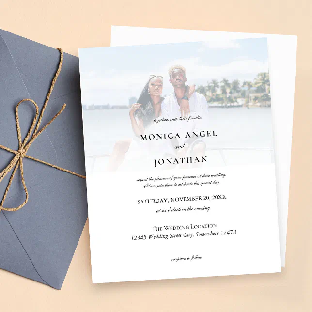 Budget Horizontal Photo Wedding | Zazzle