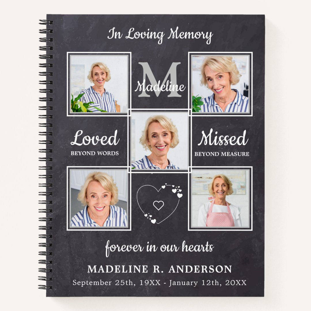 Budget In Loving Memory Rustic Funeral Guest Book | Zazzle