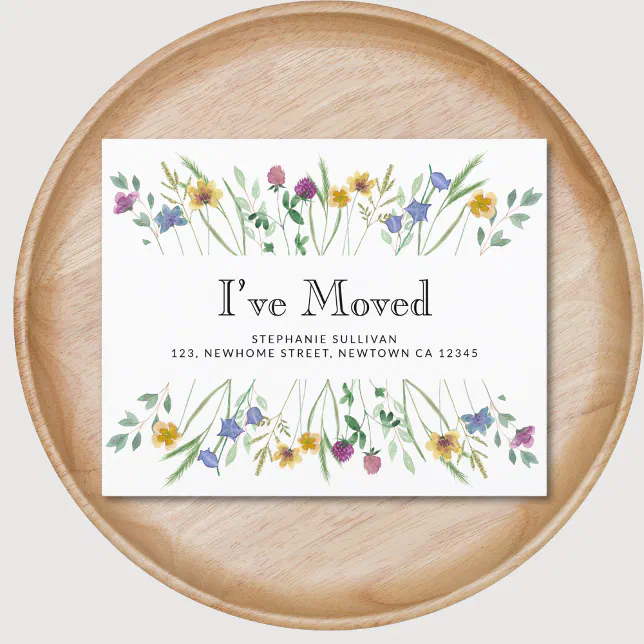 Budget I've Moved Floral Moving Announcement Card | Zazzle