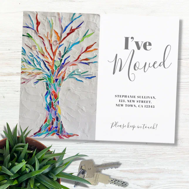 Budget I've Moved Moving Announcement Card | Zazzle