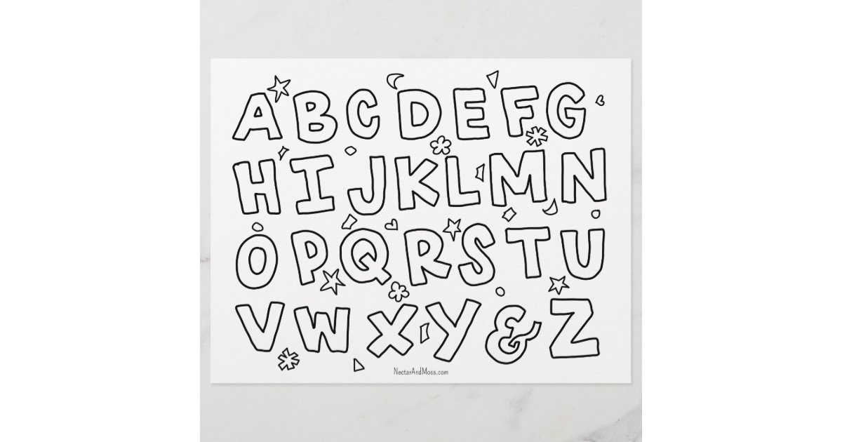 Budget Kids Alphabet Coloring Page | Zazzle
