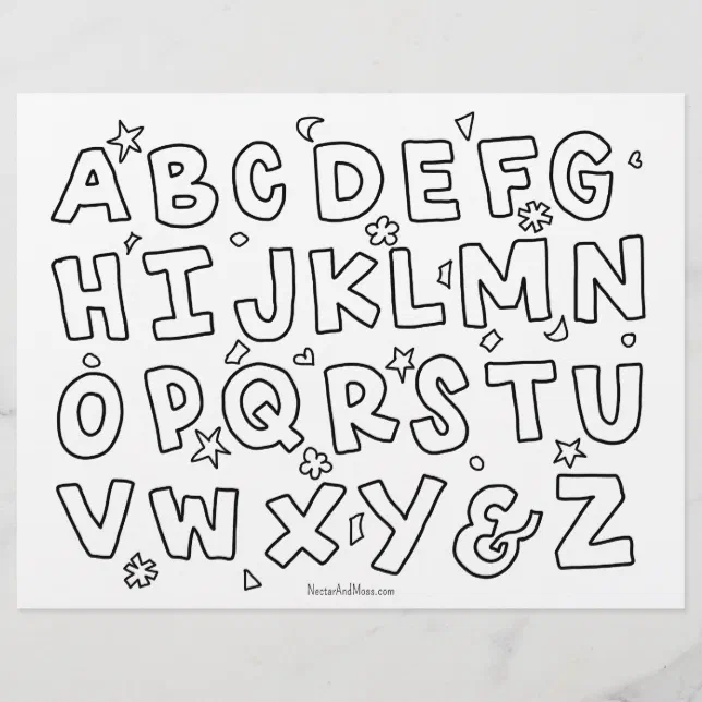 Budget Kids Alphabet Coloring Page | Zazzle