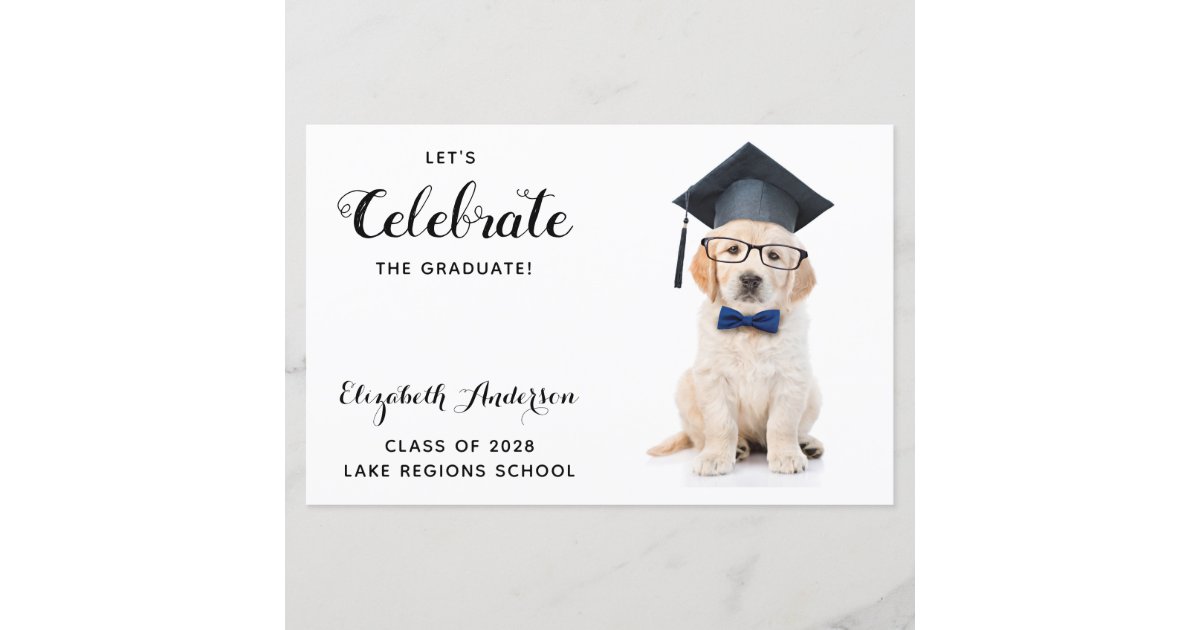 Budget Let's Celebrate Puppy Graduate Graduation | Zazzle