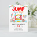 Budget Let's Jump Bounce Trampoline Park Birthday Note Card | Zazzle