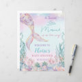 Budget Little Mermaid Baby Shower Sea Welcome Sign | Zazzle