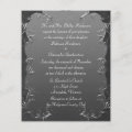Budget Luxury Elegant Gray Flourish Wedding Invite Flyer | Zazzle
