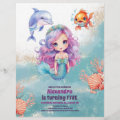 Budget Magical Mermaid Birthday Party Flyer | Zazzle