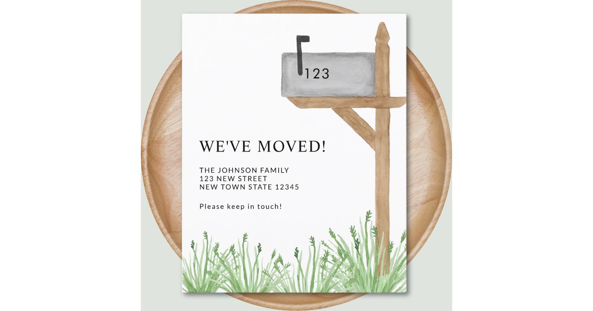Budget Mailbox We've Moved Moving Announcement | Zazzle