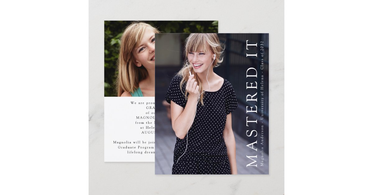 BUDGET Mastered It Graduate Announcement | Zazzle.com