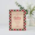 Budget Merry Christmas on Plaid Party Invitations | Zazzle