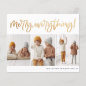 Budget Merry Everything Script 3 Photo Christmas | Zazzle