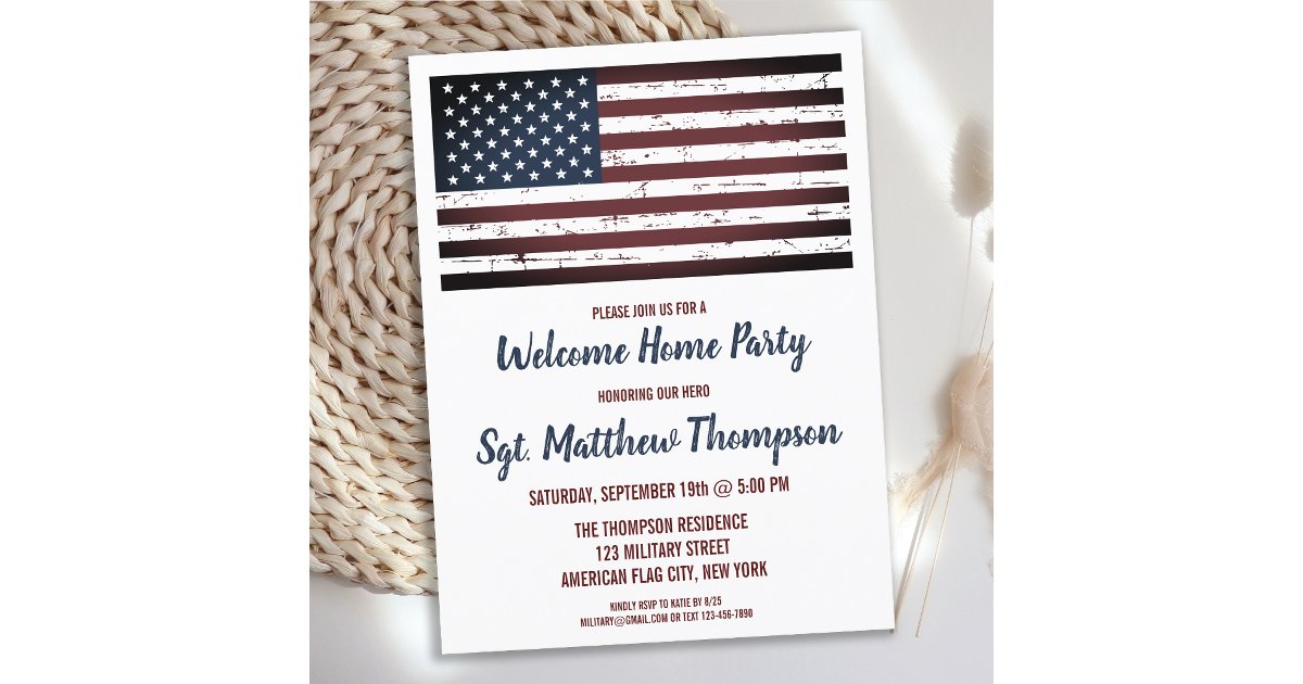 Budget Military Soldier Homecoming Invite Postcard | Zazzle