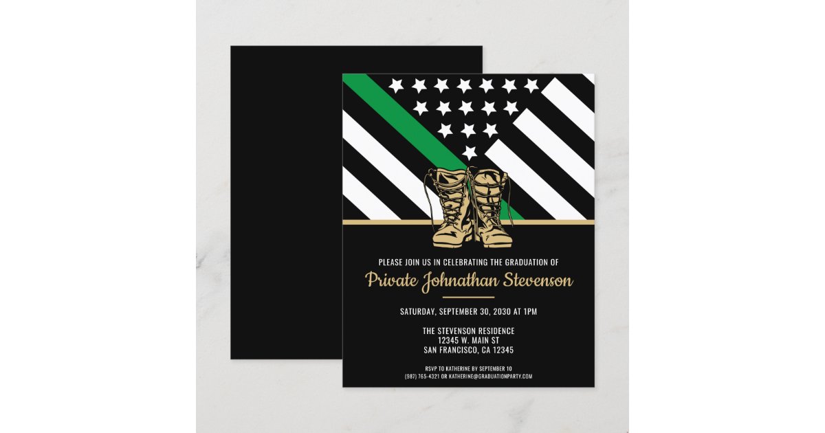 Budget Military Training Graduation Invitation | Zazzle