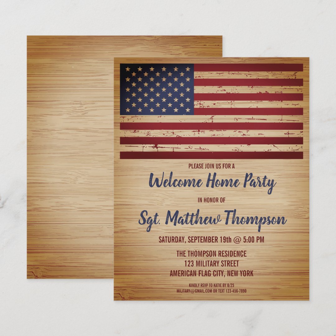 Budget Military Welcome Home Party Invitation | Zazzle