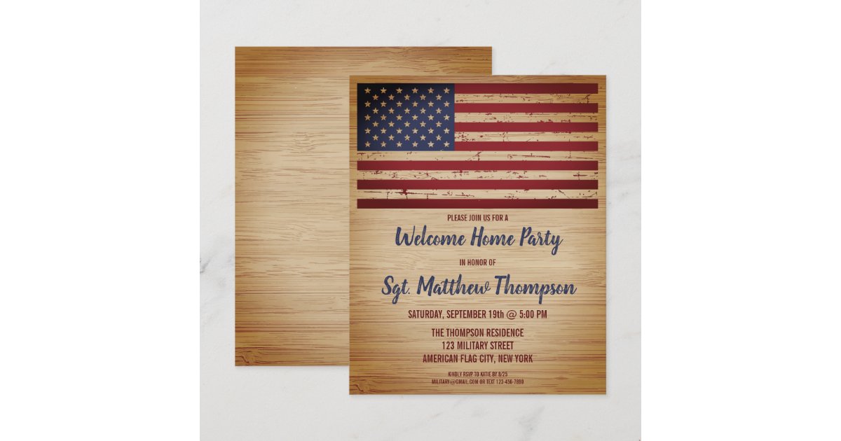 Budget Military Welcome Home Party Invitation | Zazzle