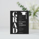 Budget Minimalist GRAD Graduation Party Invite | Zazzle